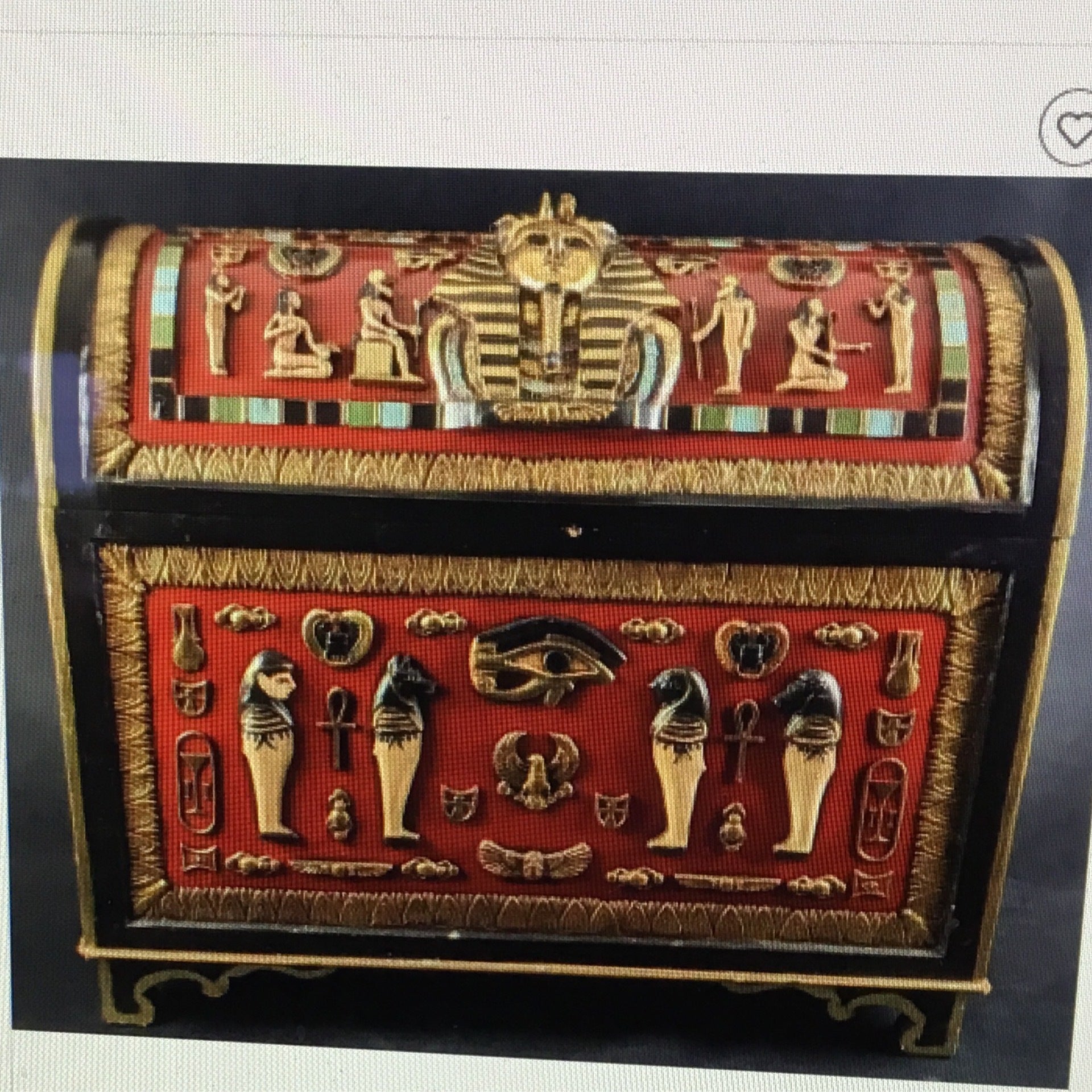 Detailed Textured Egyptian Pharaoh Chest | Silk Road Gallery
