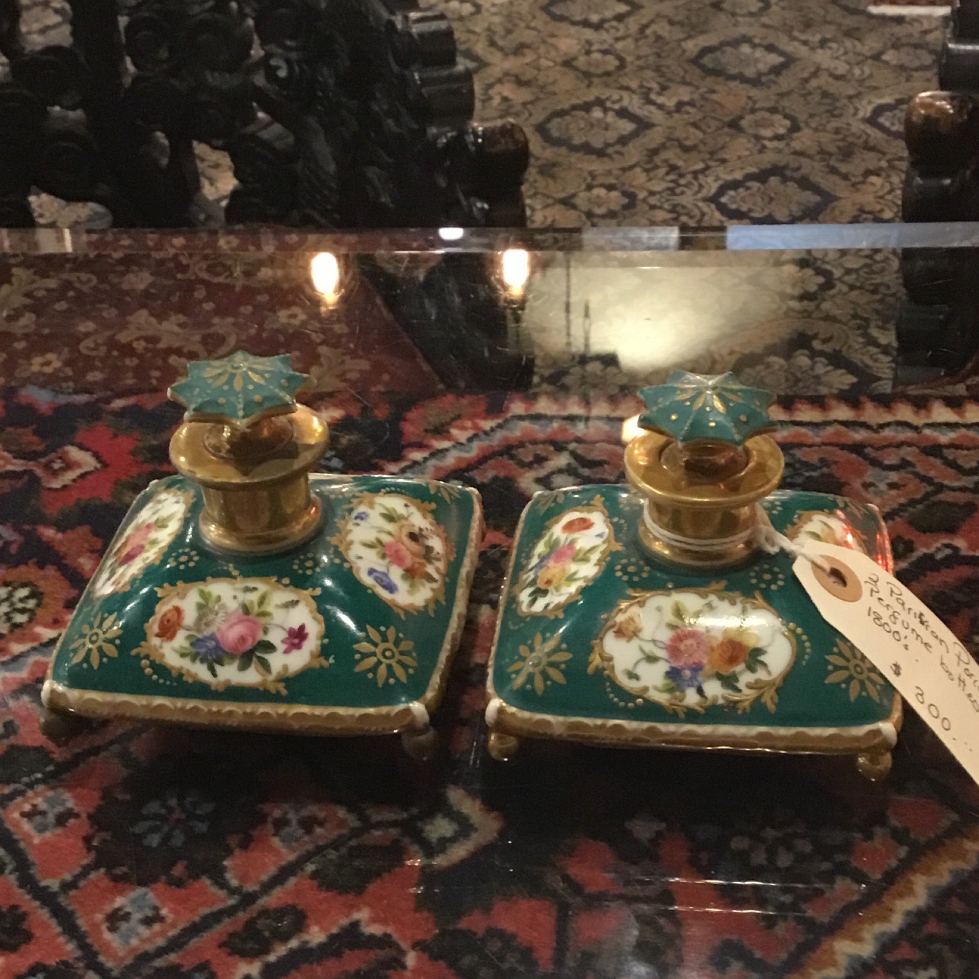 2 Antique French Paris Porcelain Perfume Bottles 1,800’s | Silk Road ...